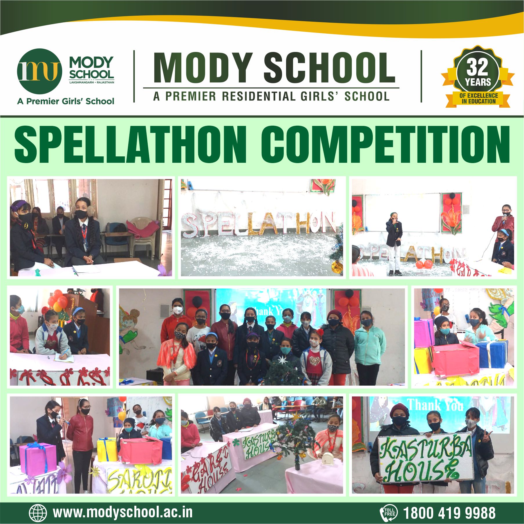 SPELLATHON COMPETITION – Mody School, Lakshmangarh, Sikar